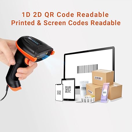 Mua Tera Upgraded USB 1D 2D QR Barcode Scanner Wired with Stand, IP65 ...