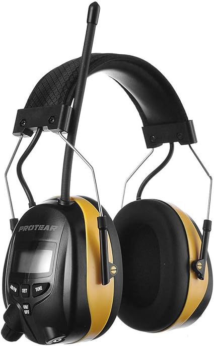 PROTEAR Safety Ear Headphones With Radio,Digital AM/FM Hearing ...