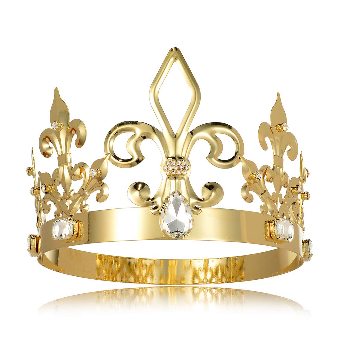 Buy BROSWJUN Men Birthday King Crown Costume Prom King Crowns Cosplay ...