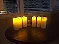 Amazon.com: Flameless Candles Flickering LED Candles Set of 12 (D:2.2" X H:5") Ivory Real Wax ...
