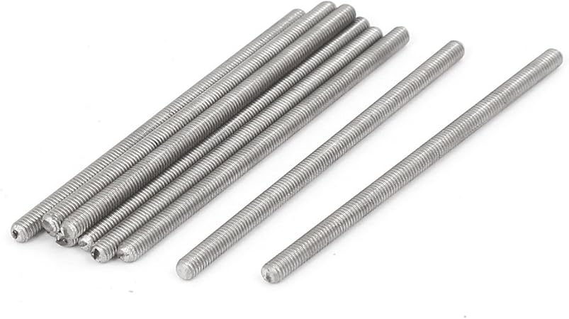 Amazon.com: uxcell M3 x 60mm 0.5mm Pitch 304 Stainless Steel Fully ...