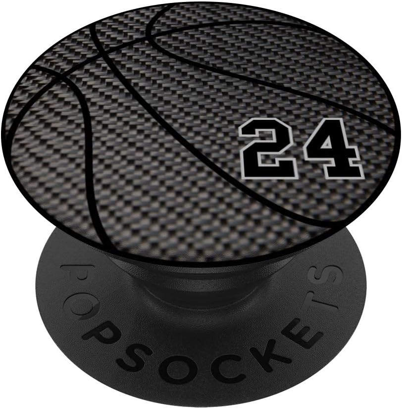 Amazon.com: Basketball number 24 black phone stand for men PopSockets ...