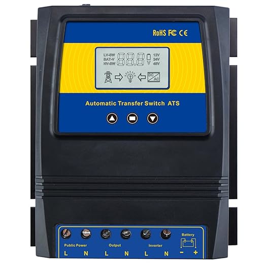 MOES Dual Power Controller 50A 5500 Watt Automatic Transfer Switch for ...