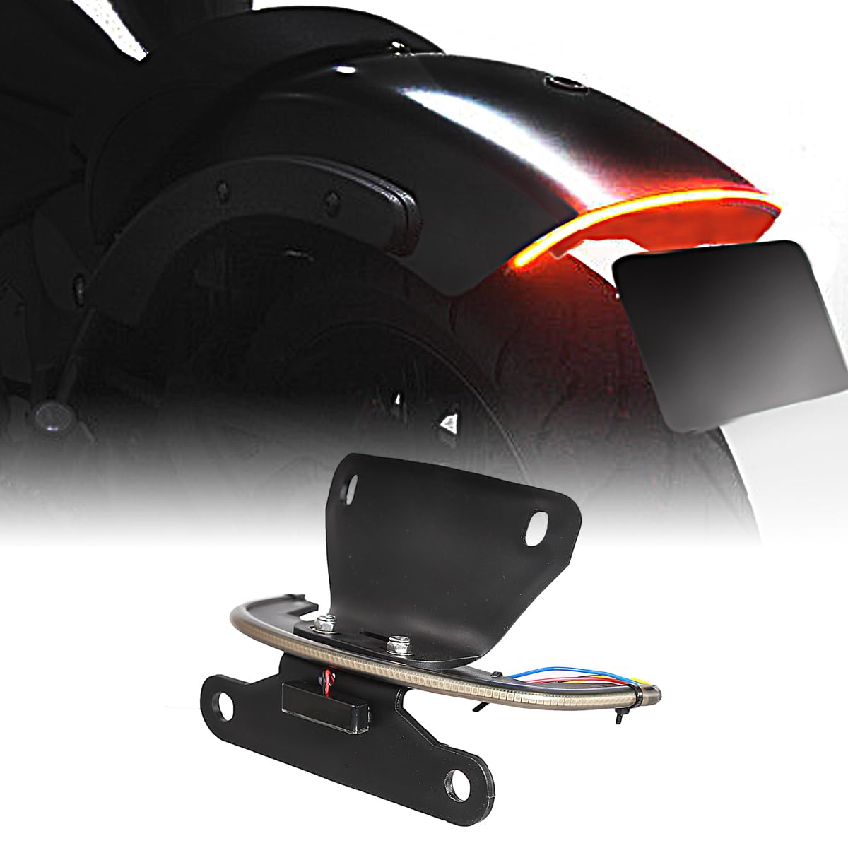 LED Fender Eliminator Integrated Tail Light For Kawasaki Vulcan S EN650 ...