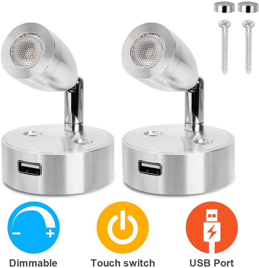 SUPAREE 12v LED Spot Reading Light Interior Car Light for Camper Van ...