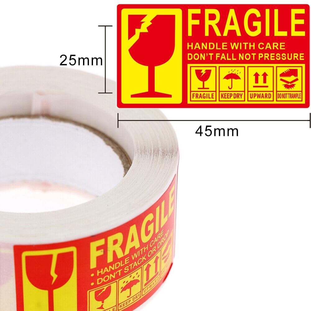 Mua 250-Pack Fragile Glass Stickers for Shipping - Handle with Care ...