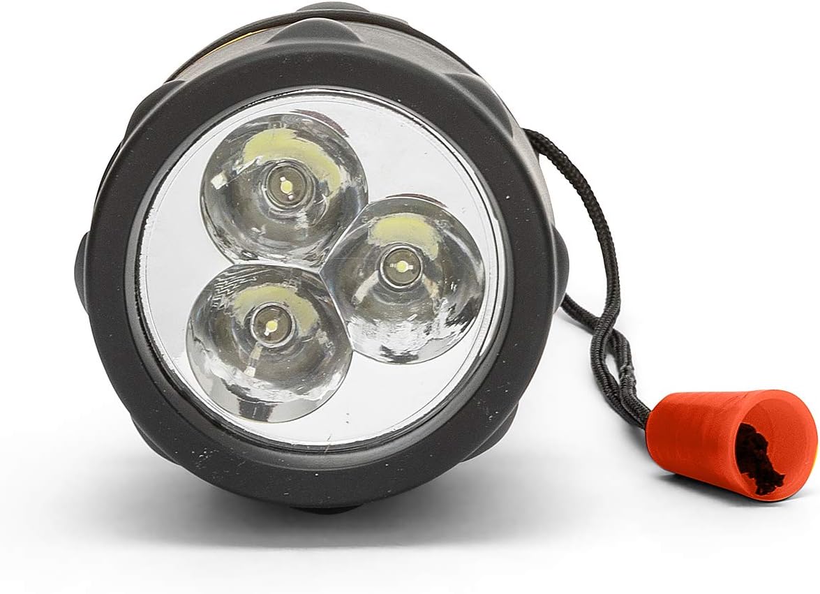 Velamp 3 LED Flashlight in Hyper Rubber. with Comfortable lace. Works ...