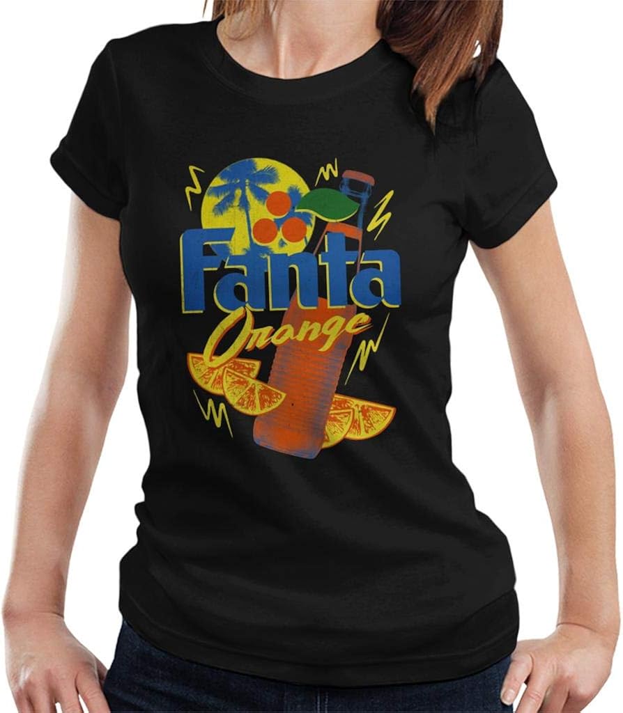 Amazon.com: Fanta Orange Bottle 90s Summer Women's T-Shirt: Clothing