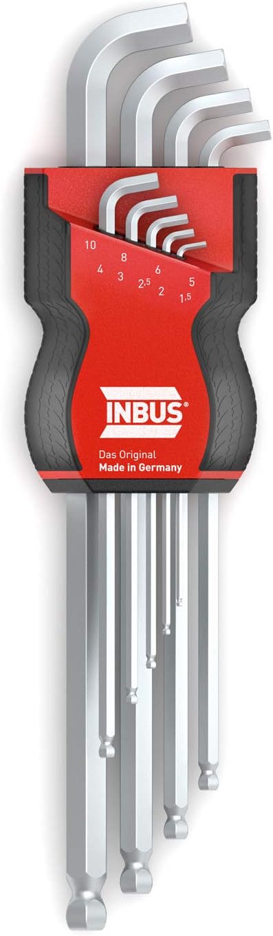 INBUS® 70211 Hex Key Set (Metric) 9pcs, 1.5–10mm, with 100° Angle ...