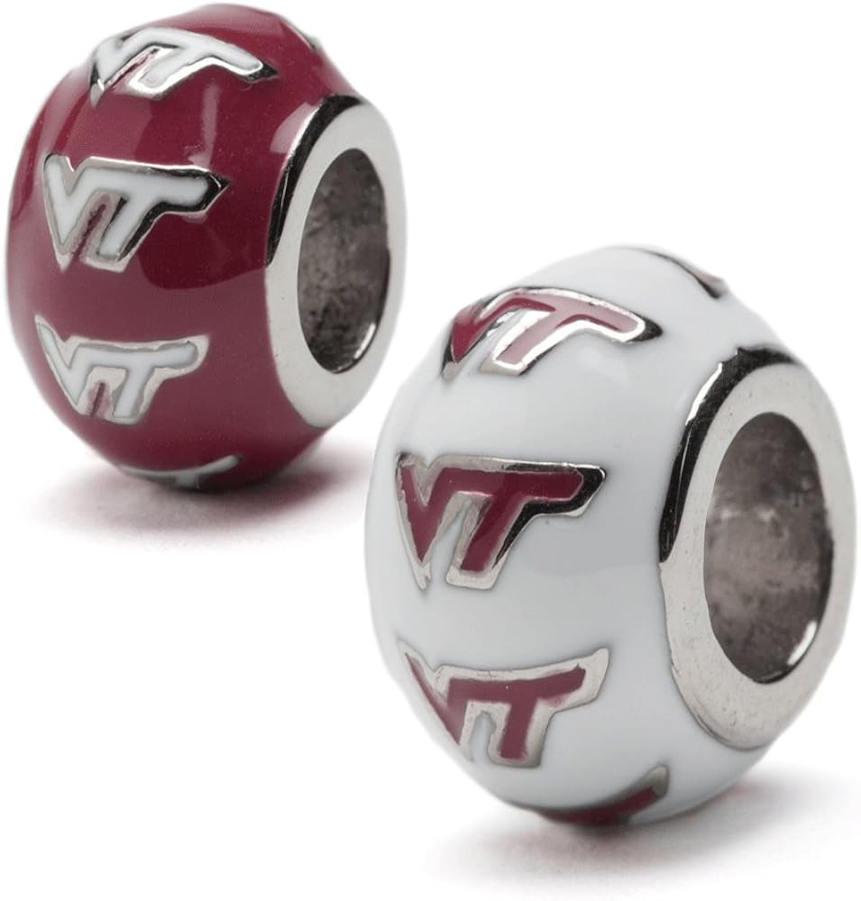 Amazon.com: Virginia Tech Charm | VT Hokies Charm - Red and White VT ...