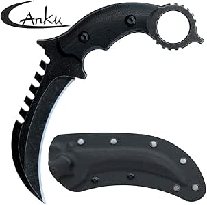 Amazon.com : Canku C1696 Fixed Blade Knife D2 Steel G10 Handle 4.3 ...