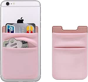 Amazon.com: Credit Card Holder for Back of iPhone Cell Phone Stick On ...