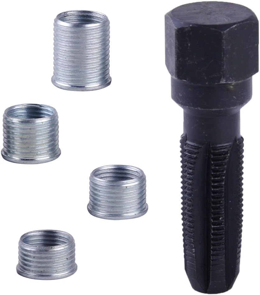 beler M14 x 1.25 Spark Plug Helicoil Reamer Tap Repair Set with 4 ...