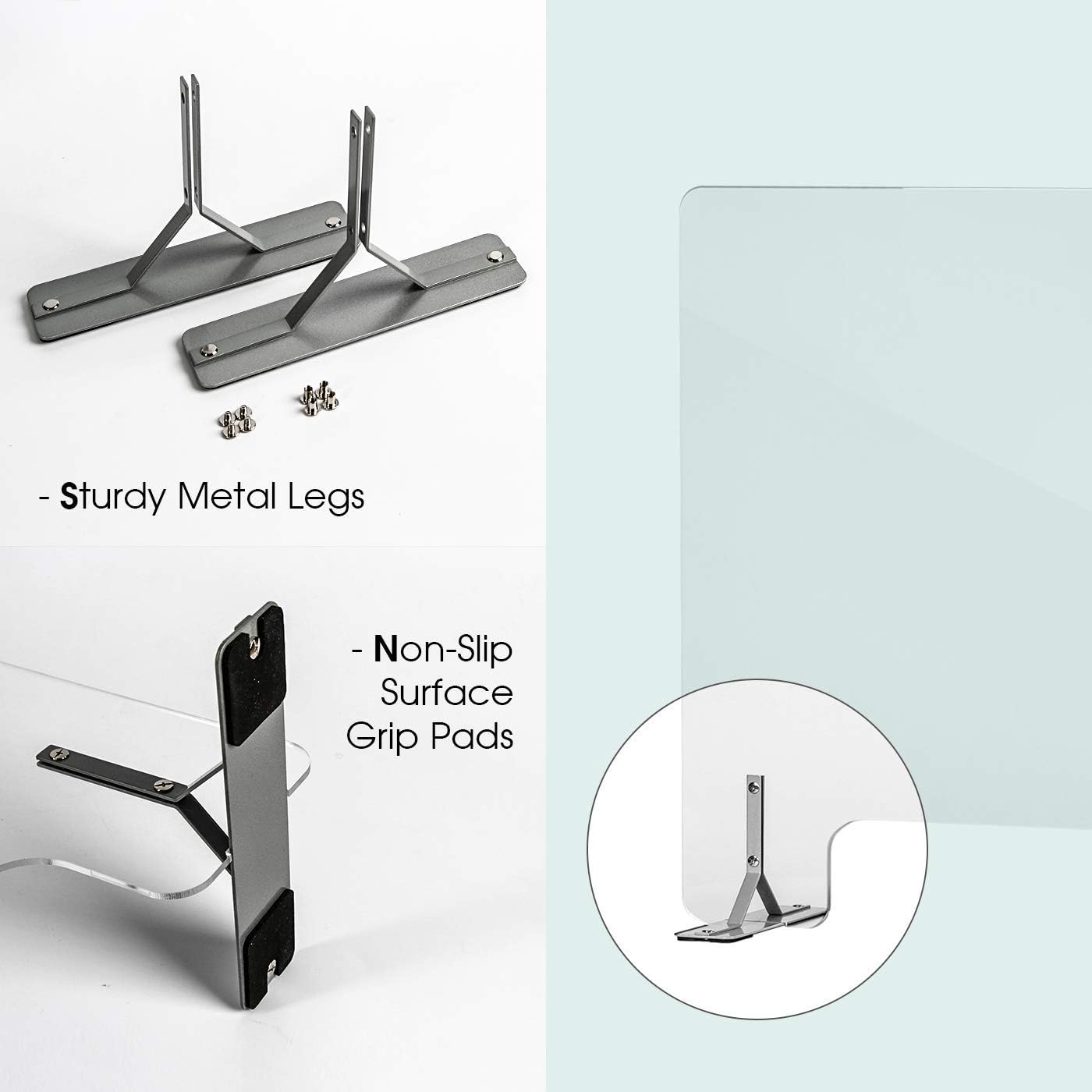 J JACKCUBE DESIGN Sneeze Guard for Countertop Perspex Protective Shield ...