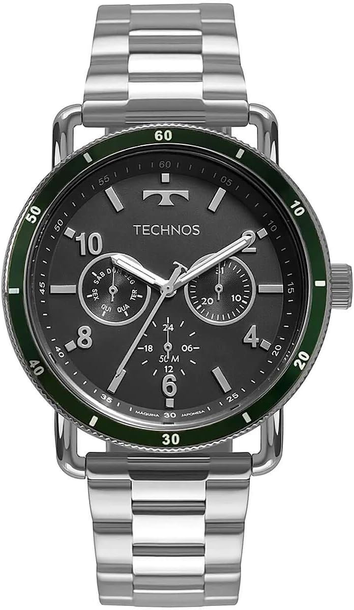 Relógio Technos, Pulseira de Aço, Masculino, Prata | Amazon.com.br