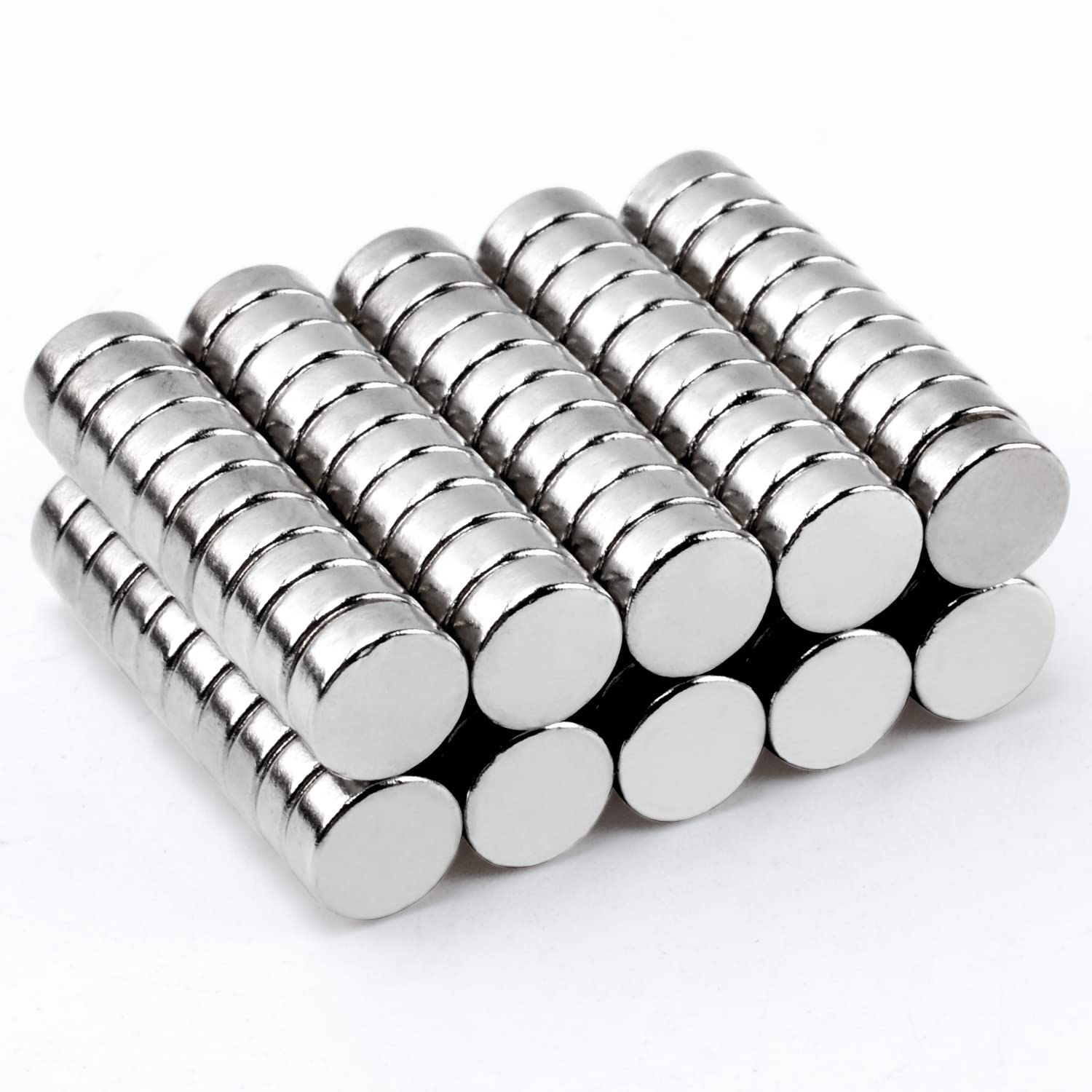MIN CI 100 Pcs Super Strong Neodymium Disc Magnets, 8 x 3mm Small ...