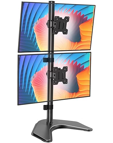 HUANUO Dual Monitor Stand,Vertical Stack Screen Free-Standing Holder ...