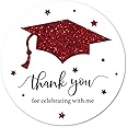 Amazon.com : Blue White Graduation Thank You Stickers, Congrats Grad ...