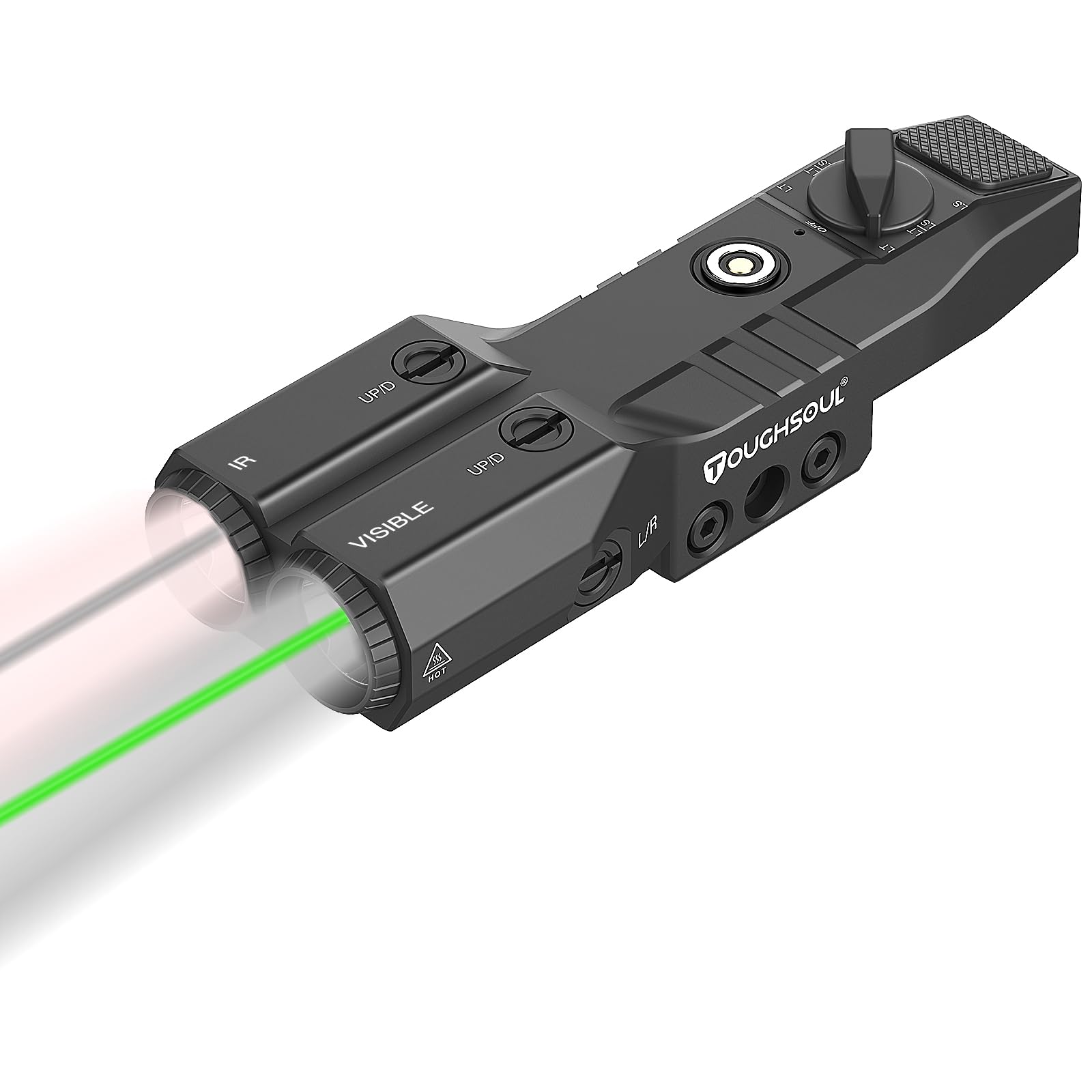 Mlok Picatinny Mounted Tactical Flashlight Green Laser 940nm IR ...