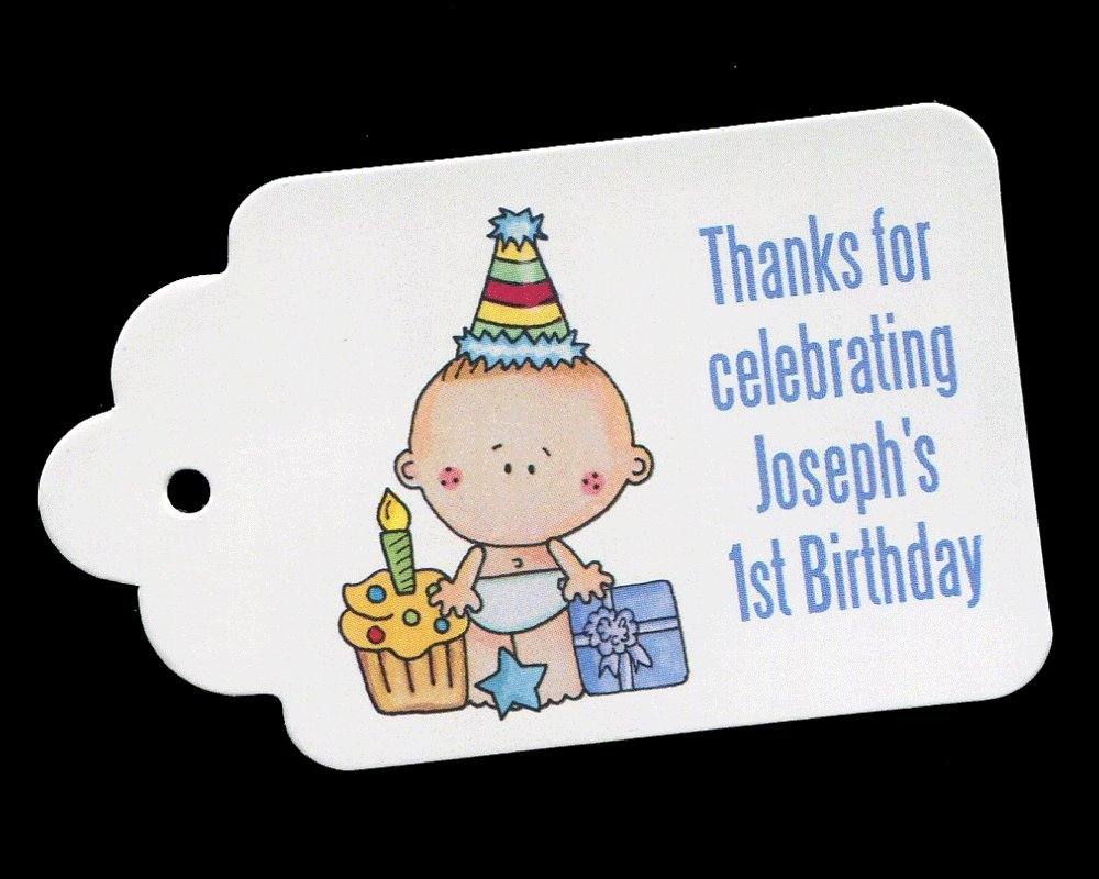 Amazon.com: Thank You Tags for First Birthday Party Favors ...