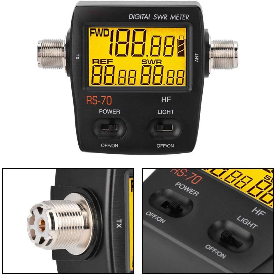 Lazmin Professional Digital SWR Meter, SO239 Short Wave Digital SWR ...