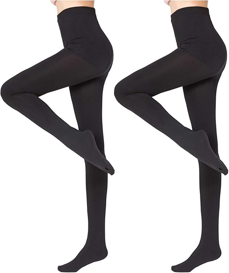 Lot de 2 paires de collants d'hiver épais et chauds avec doublure en ...