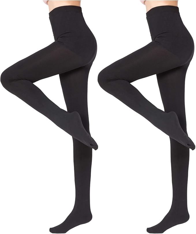 Lot de 2 paires de collants d'hiver épais et chauds avec doublure en ...