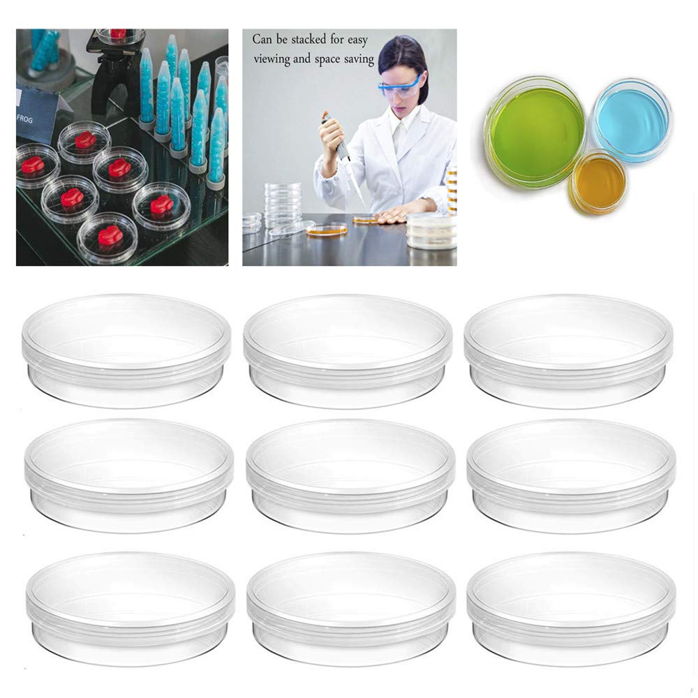 Mua 10 Pcs Plastic Petri Dish Sterile Bacterial Culture Dish Laboratory ...