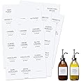 Amazon.com: AIEX Coffee Syrup Labels, 84pcs Waterproof White Minimalist ...