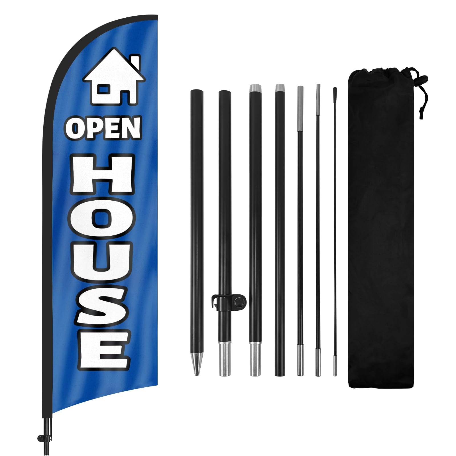 Open House Sign Kit with Flag and Stake, Real Estate Open House Signs ...