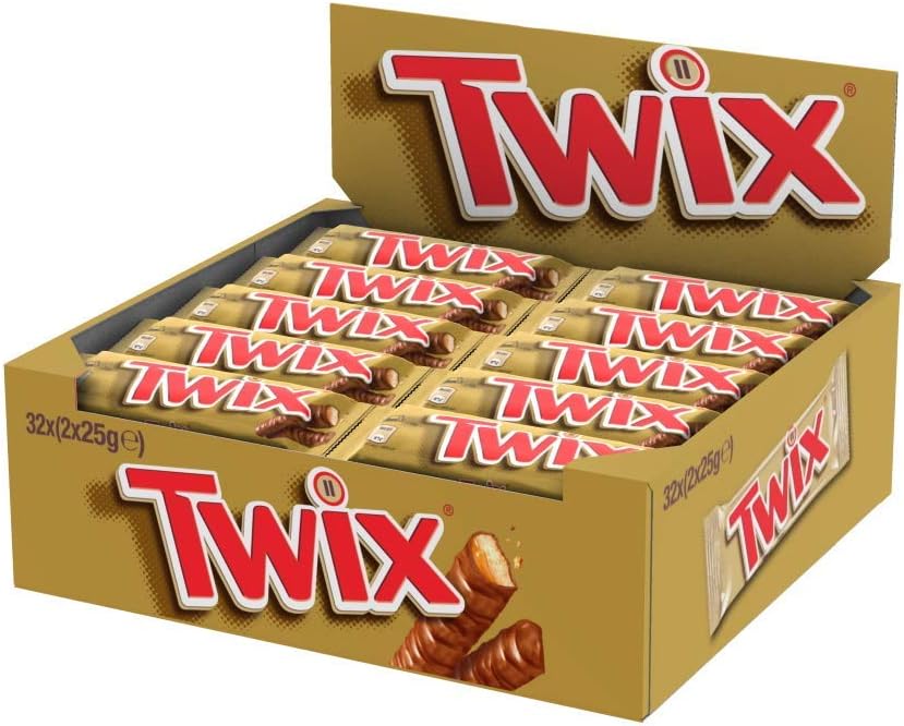 Twix - Barrita de galleta y caramelo cubierta de chocolate leche - 50 g ...