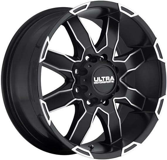 Ultra Phantom 20 Black Machined Wheel / Rim 6x5.5 with a -12mm Offset ...