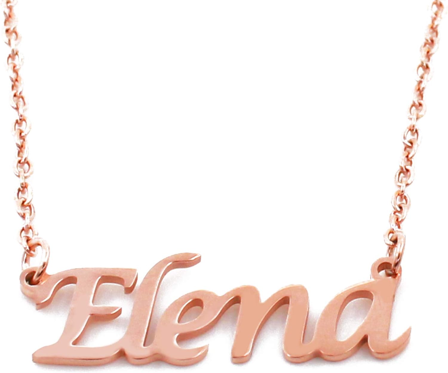 Kigu Elena Custom Name Necklace Personalized - 18ct Rose Gold Plated ...