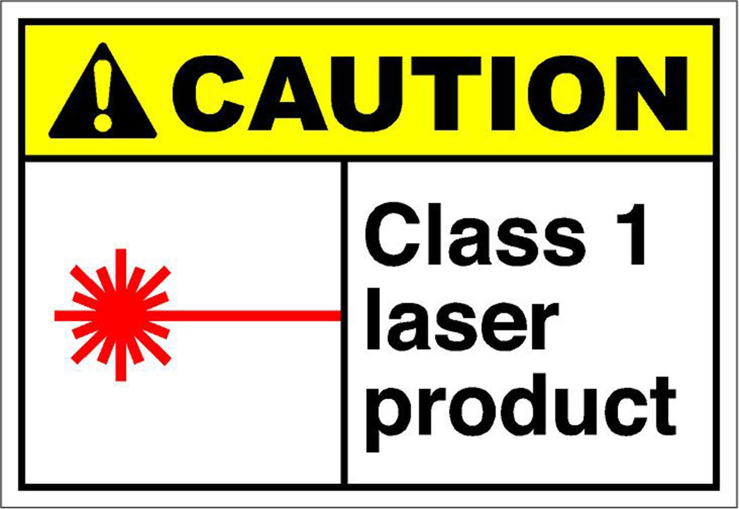 Class 1 Laser Product Caution OSHA ANSI LABEL DECAL STICKER Sticks to ...