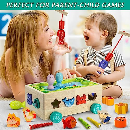 Jade Hare Montessori Toys for Toddlers 2-5 Years Old, Magnetic Fishing ...