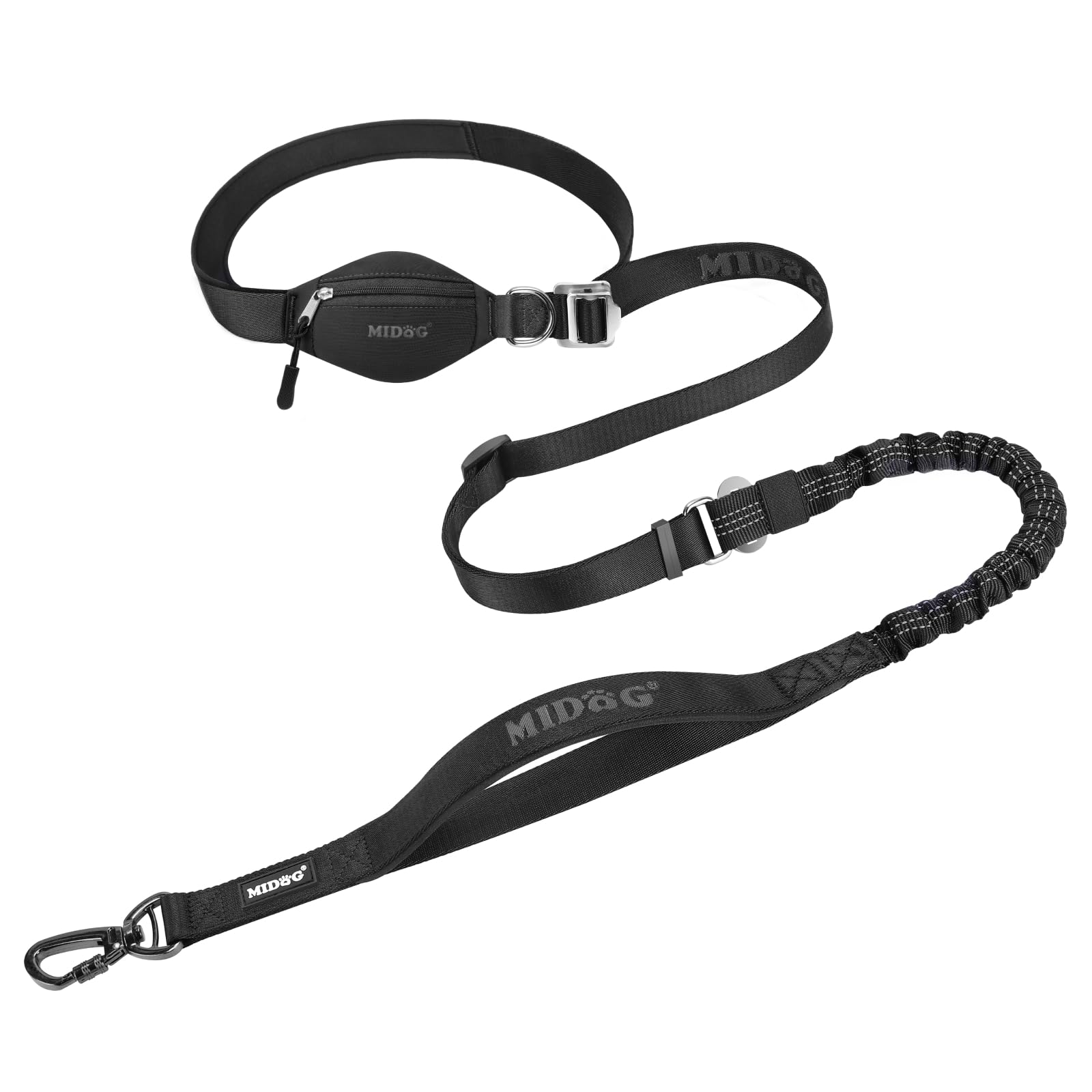 MIDOG Hands Free Dog Leash - Adjustable Length Waist Leash for Dog ...
