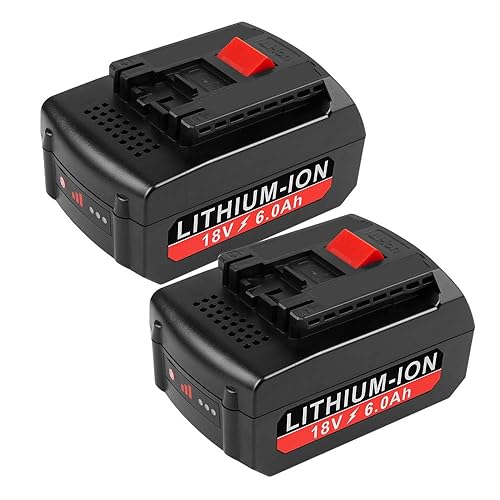 Labtec 2 Packs BAT609 18V 6000mAh Lithium Battery Replacement for Bosch ...