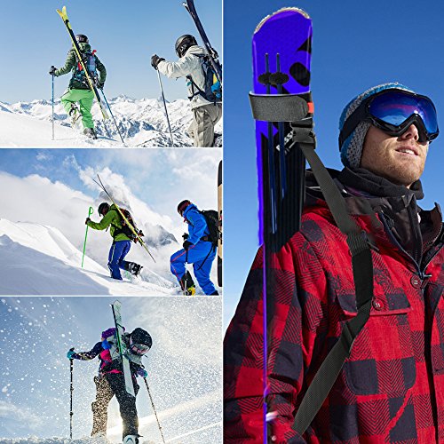 Mounchain Ski Carrier Strap and Pole Carrier Sling Strap Thick and ...