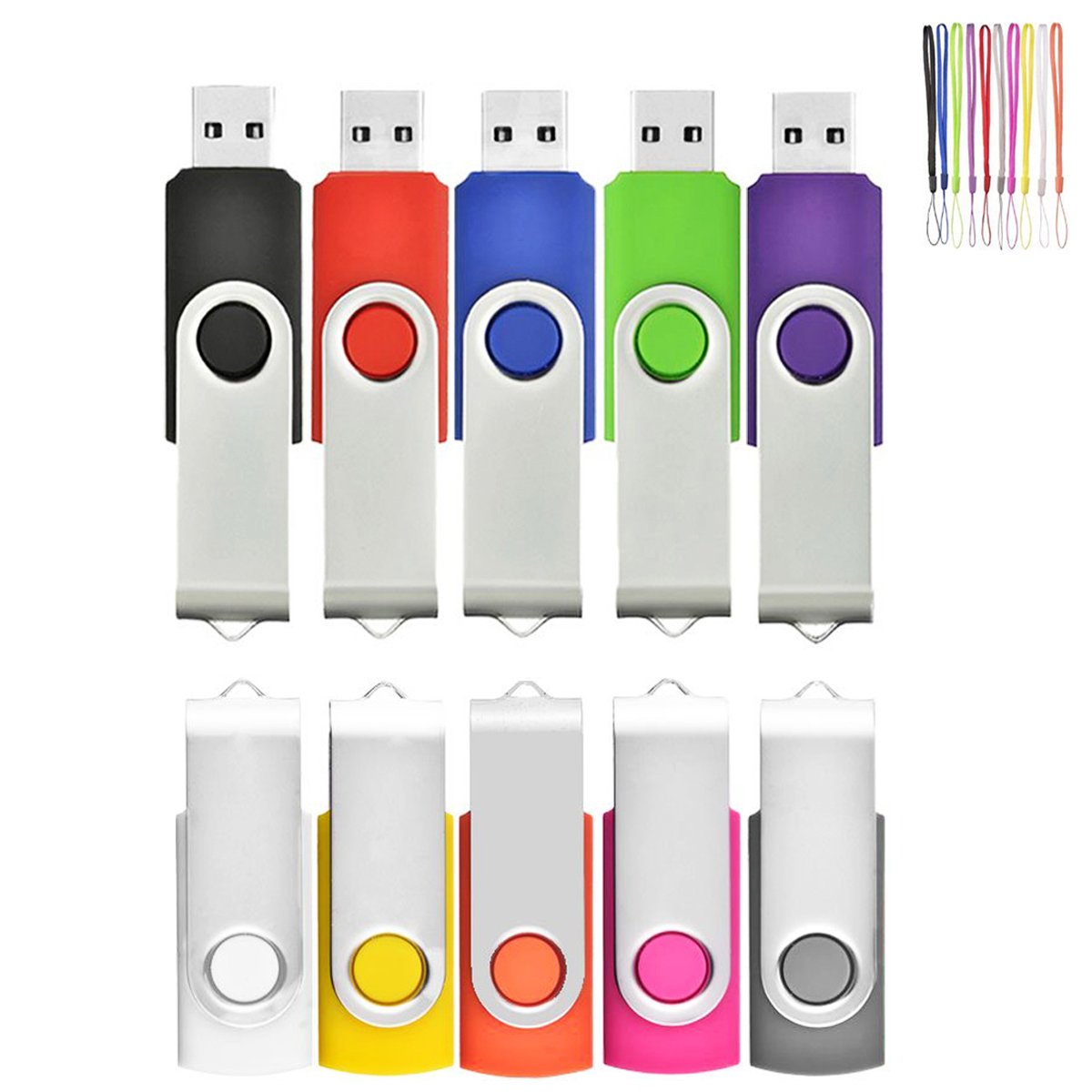 USB Stick 10 Pcs 4GB HOFOUND Data Storage Mini USB 2.0 Memory Stick ...