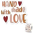 Amazon.com: Parzcot 500pcs Handmade with Love Stickers Roll, Boho Hand ...