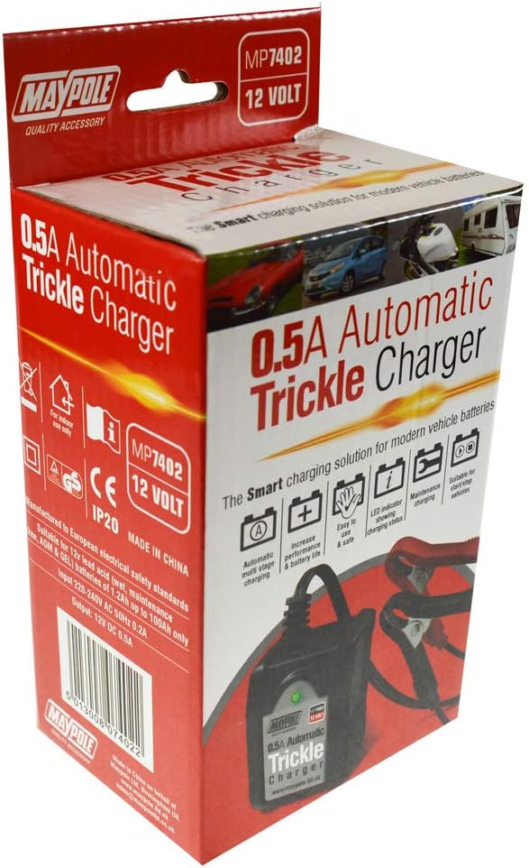 Maypole Automatic Trickle Battery Charger Power Camping – BigaMart