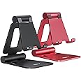Amazon.com: Nulaxy 2 Pack Dual Folding Cell Phone Stand, Fully Adjustable Foldable Desktop Phone ...