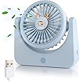 Amazon.com: Qilerball Small Desk Fan - Table Portable Fan with 3 Speeds ...