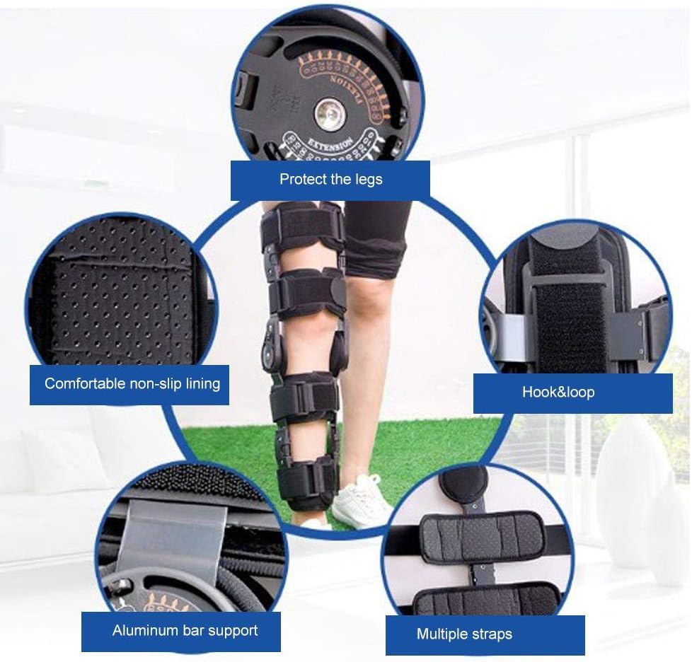 TMISHION Leg Support,Adjustable Leg Brace Protector Sprain Recovery Leg ...