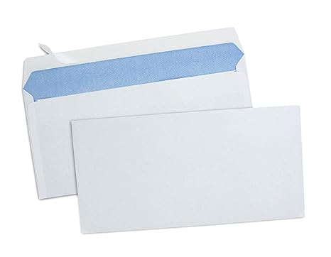 GPV White Self-Adhesive Envelopes Box of 500 80 g DL 110 x 220 mm White ...