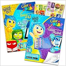Disney Pixar Coloring Book Set for Kids - Bundle with 2 Inside Out ...