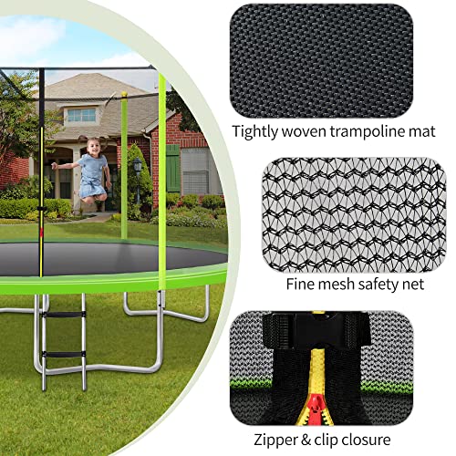 Merax 14 FT Trampoline with Safety Enclosure Net, Basketball Hoop and ...