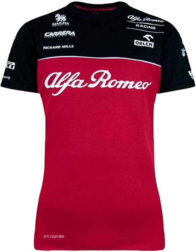Alfa Romeo Racing F1 2020 Damen Team T-Shirt, rot, Small: Amazon.de ...