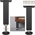 Amazon.com: IRONDIY 7.8"-10.6" Metal Adjustable Furniture Legs ...