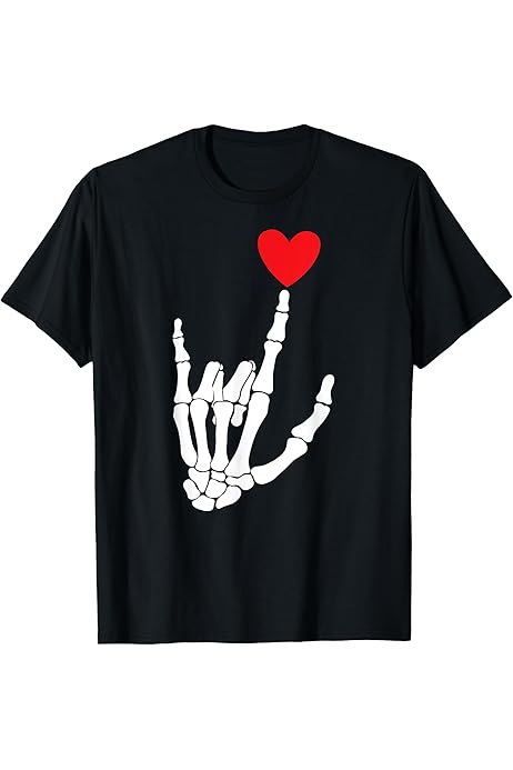 Asl Ily Hand Skeleton Sign Language Skeleton Hand Etsy